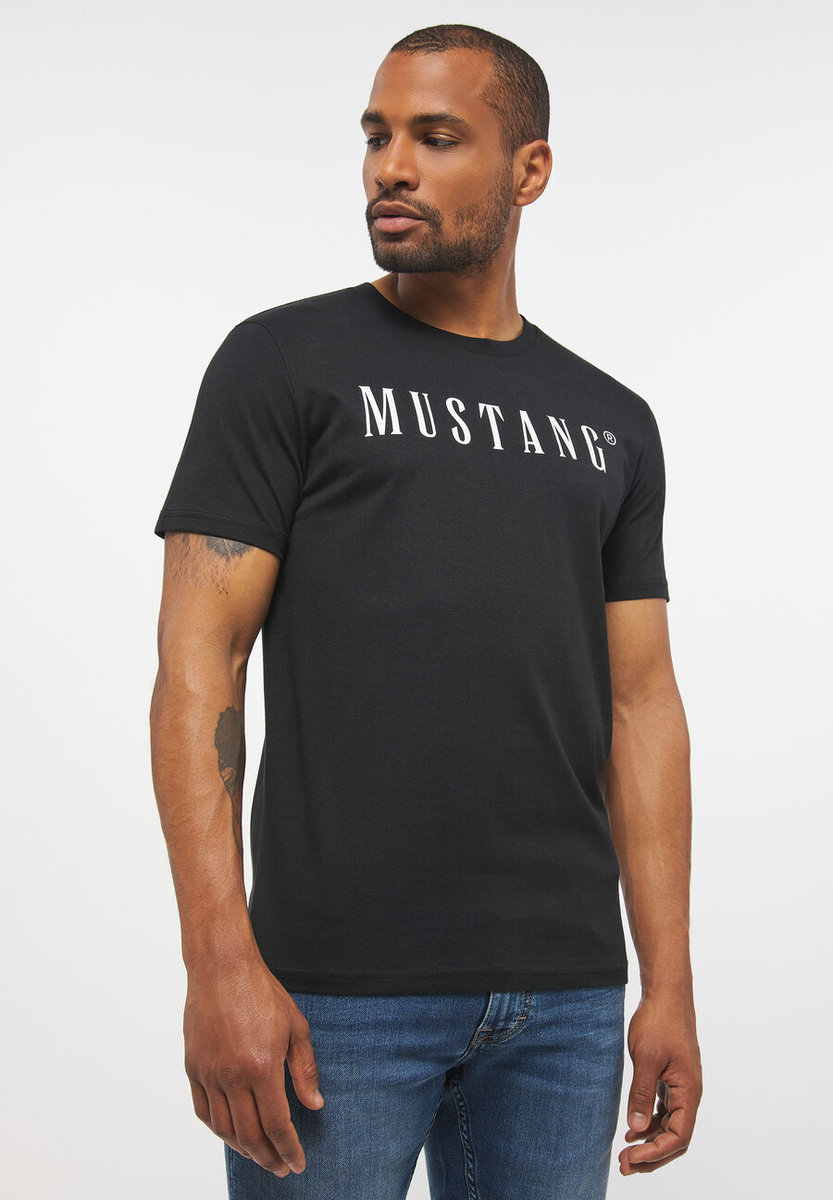 Mustang Style Alex C Logo Tee Męski T-Shirt Koszulka Nadruk Black ...