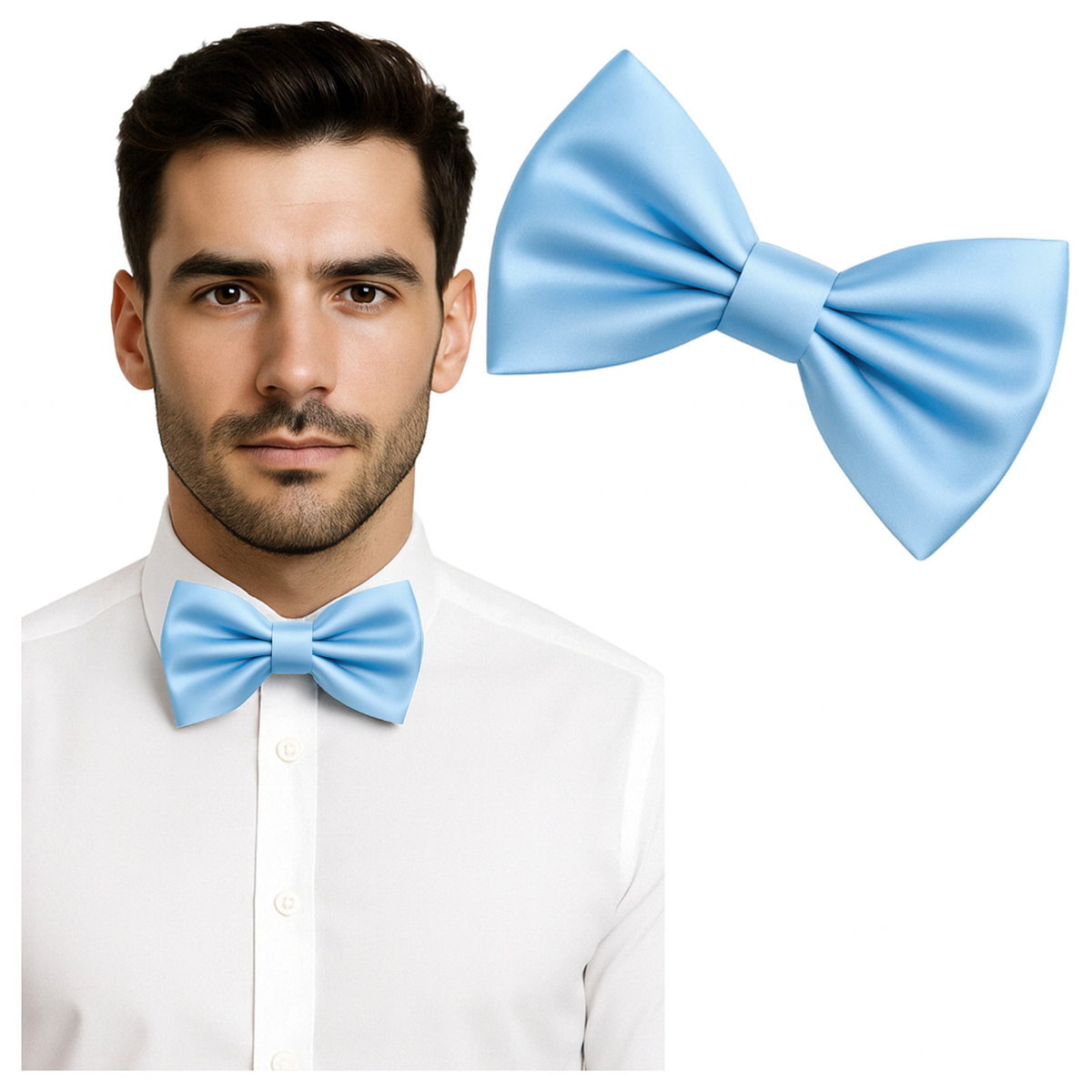 Muszka męska - jasnoniebieska - Luvu | Moda Sklep EMPIK.COM