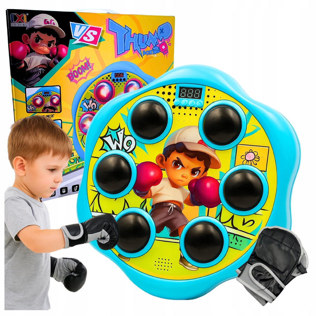 Muzyczna Maszyna Do Boksu Tarcza Bokserska Boxing Bluetooth + Rękawice ...