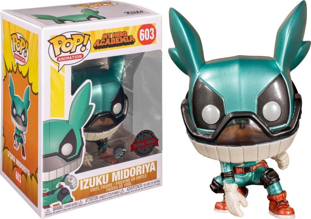 my hero academia - pop n° 603 - deku with helmet metal effect s.e ...
