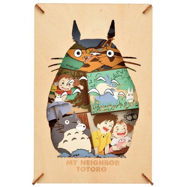 My Neighbor Totoro Paper Model Kit Paper Theater Wood Style Silhouette ...