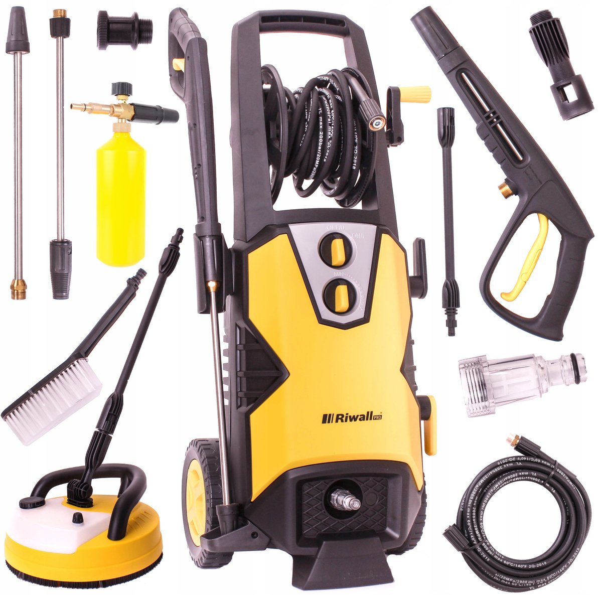 Myjka ciśnieniowa samosssanie mosiądz silnik indukcja MOCNA Pianownica PRO - Riwall Pro | Sklep ...