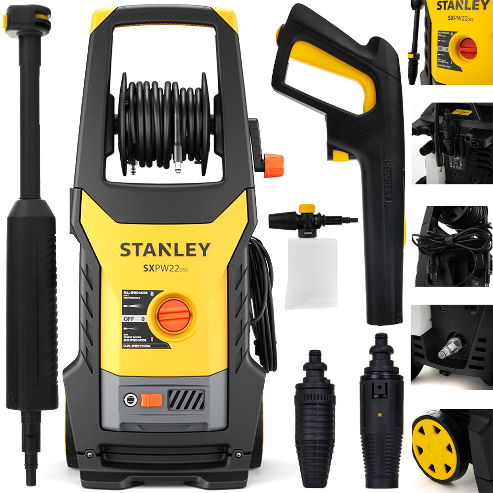 MYJKA CIŚNIENIOWA STANLEY 2200W ALUMINIOWA POMPA 240BAR ZESTAW SXPW22DSS PIANOWNICA - Stanley ...