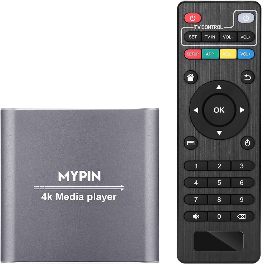 MYPIN Odtwarzacz multimedialny 4K, Mini HD Media Player, Szary - Inna marka | Sklep EMPIK.COM