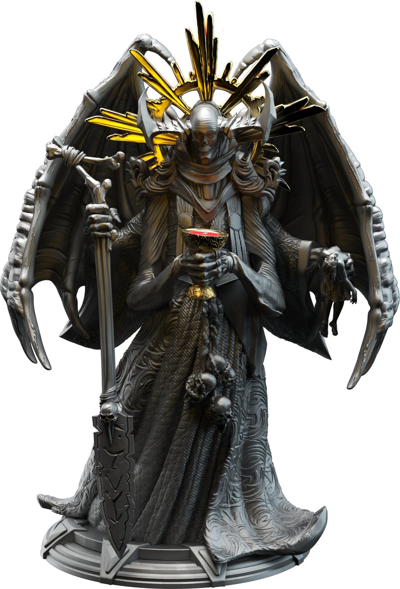 Myrothlir Lisz śmierci demon Figurka 12k + Podstawa do DND D&D druk 3D ...