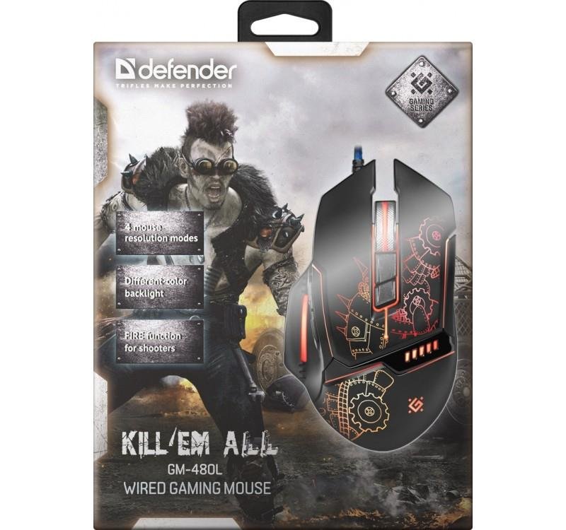 Mysz Przewodowa Kill'Em All Gm-480L Optic 3200Dpi 8P 52480 - Defender ...