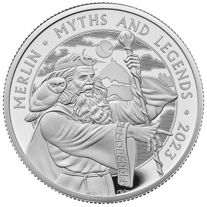 Myths & Legends: Merlin 2 uncje Srebra 2023 Proof - The Royal Mint ...