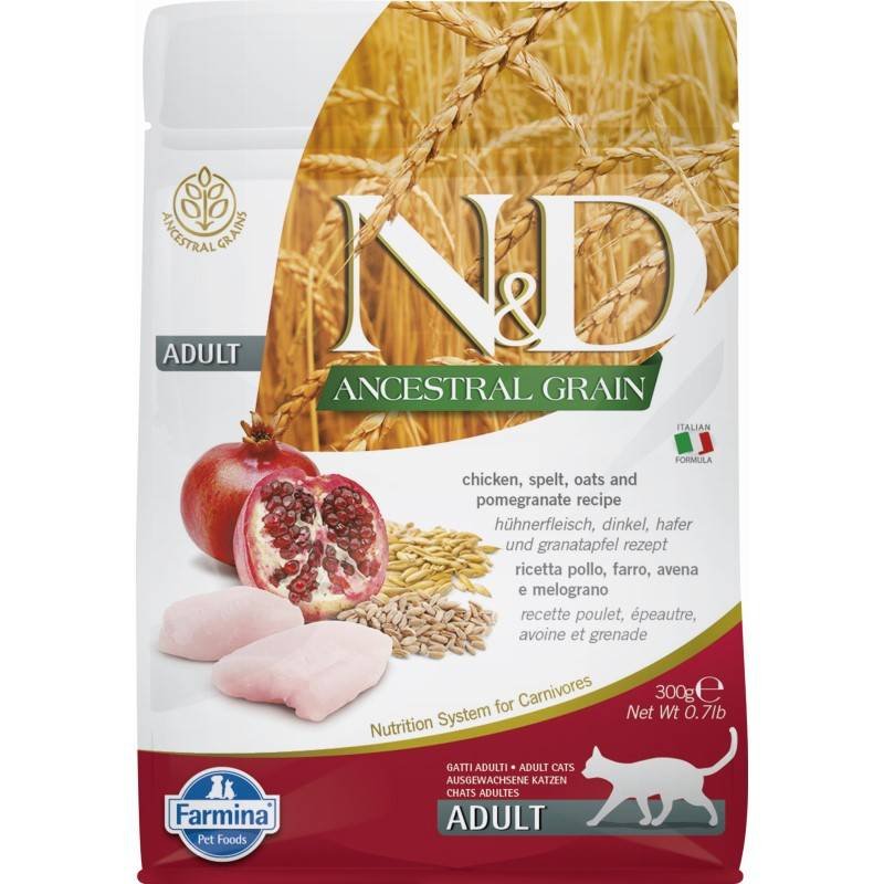 N&D Ancestral Grain Cat Chicken Spelt Oats Pomegranate Adult 300G Karma ...