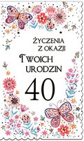 Na 40 Urodziny Kartka Z Życzeniami A6453-40 - PRESTIGE | Sklep EMPIK.COM