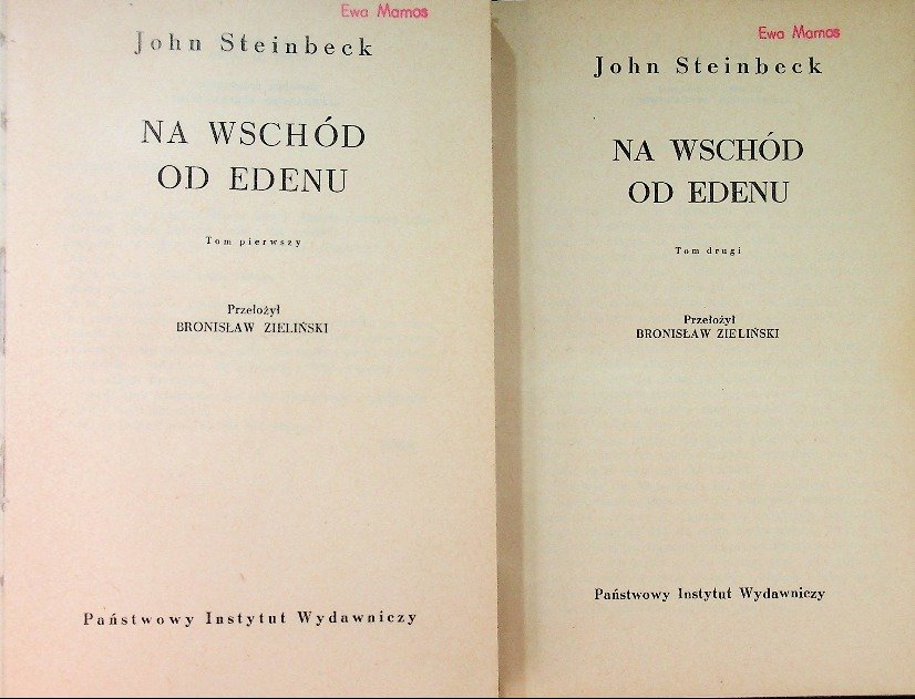 Na wschód od Edenu Tom 1 i 2 - Steinbeck John | Książka w Empik