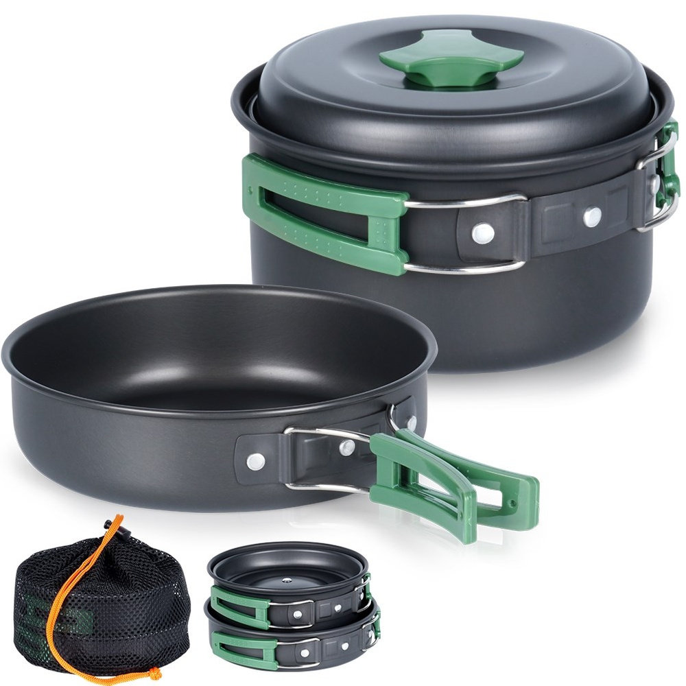 Naczynia turystyczne aluminiowe kempingowe garnki garnek patelnia menażka harcerska 500 / 900 ml ...