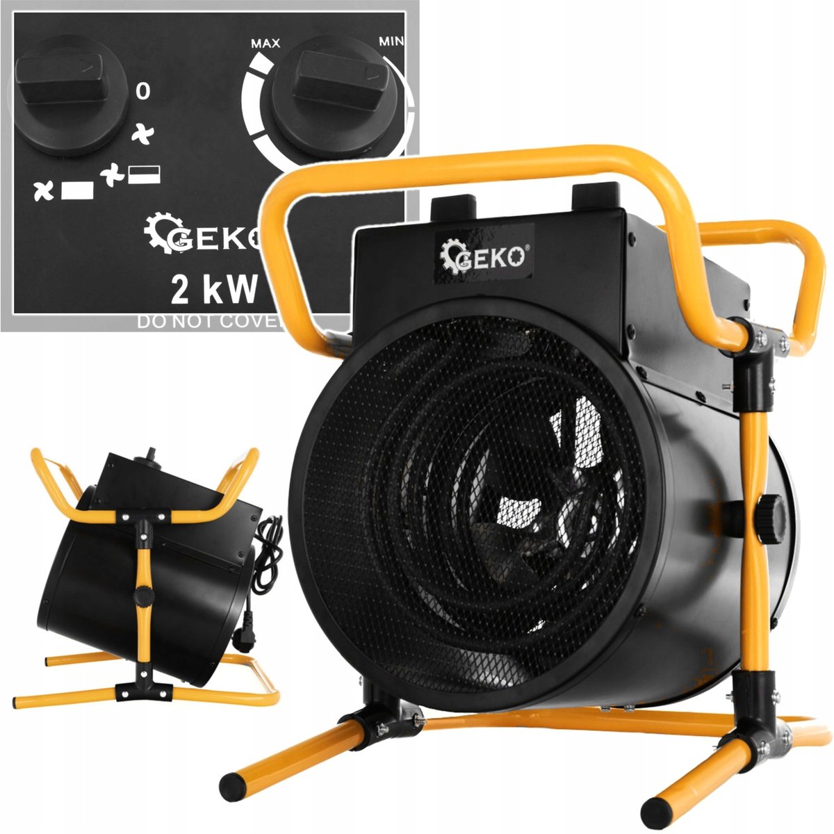 Nagrzewnica Elektryczna Przemysłowa Farelka Grzejnik Z Termostatem 2Kw ...