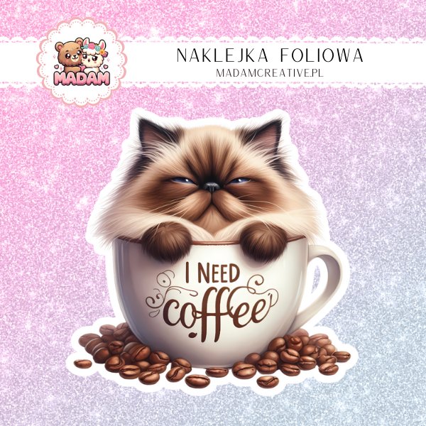 Naklejka foliowa pojedyncza, MaDam Kot Espresso - Inna marka | Sklep ...