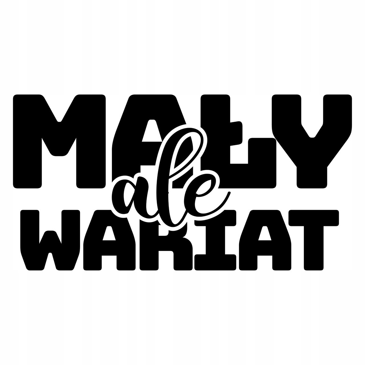 Naklejka na auto MAŁY ALE WARIAT 10 cm CZARNA - Sticky Studio ...