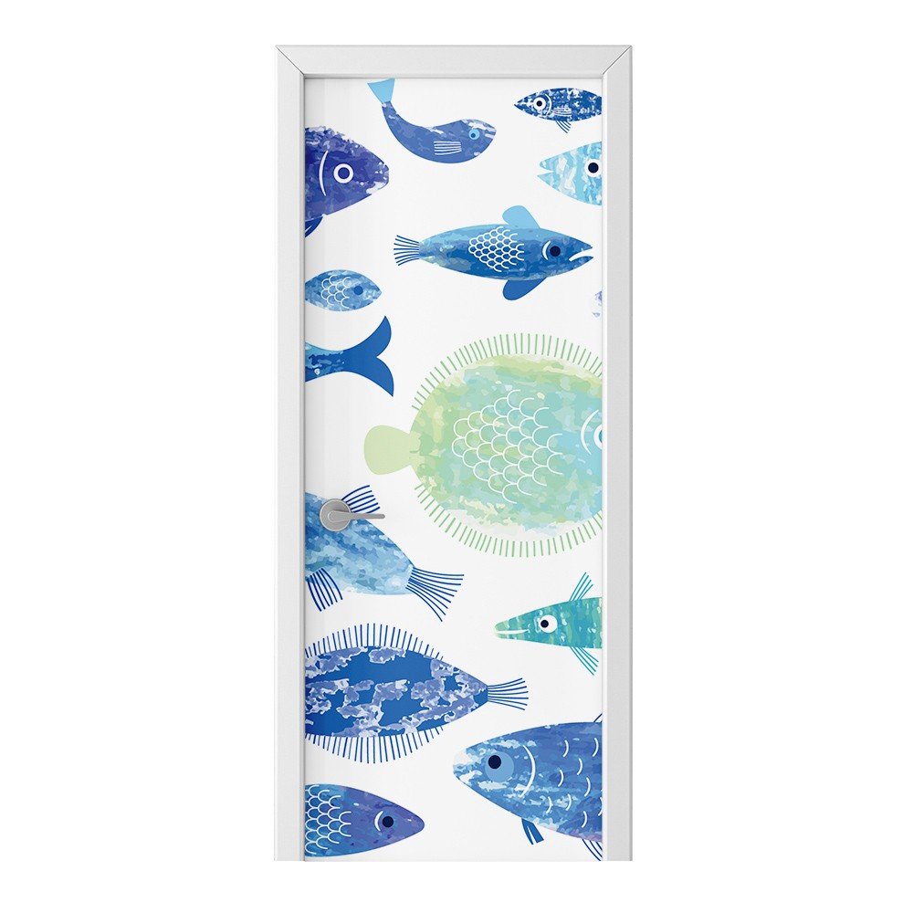Naklejka na drzwi HOMEPRINT Motyw morskich ryb 85x205 cm - HOMEPRINT ...