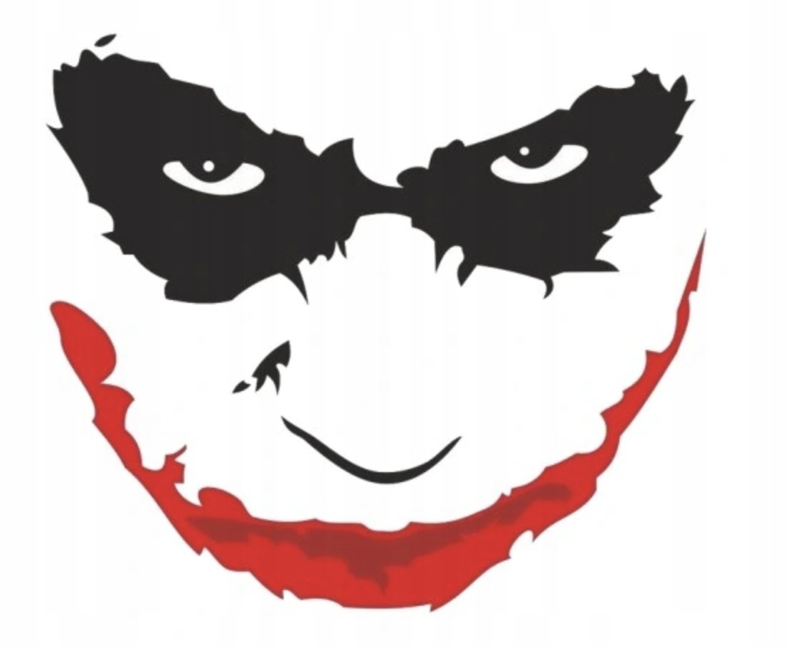 Naklejka na Okno Meble Lustro Ścianę Etui Joker Klaun Mem Film - Atram ...
