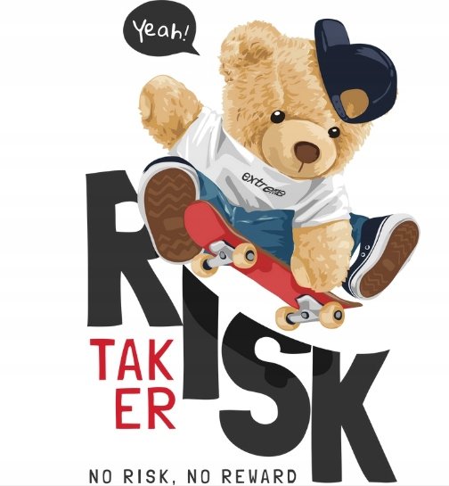 Naklejka na Okno Meble Lustro Ścianę Etui Misiu Miś Deskorolka - Atram ...