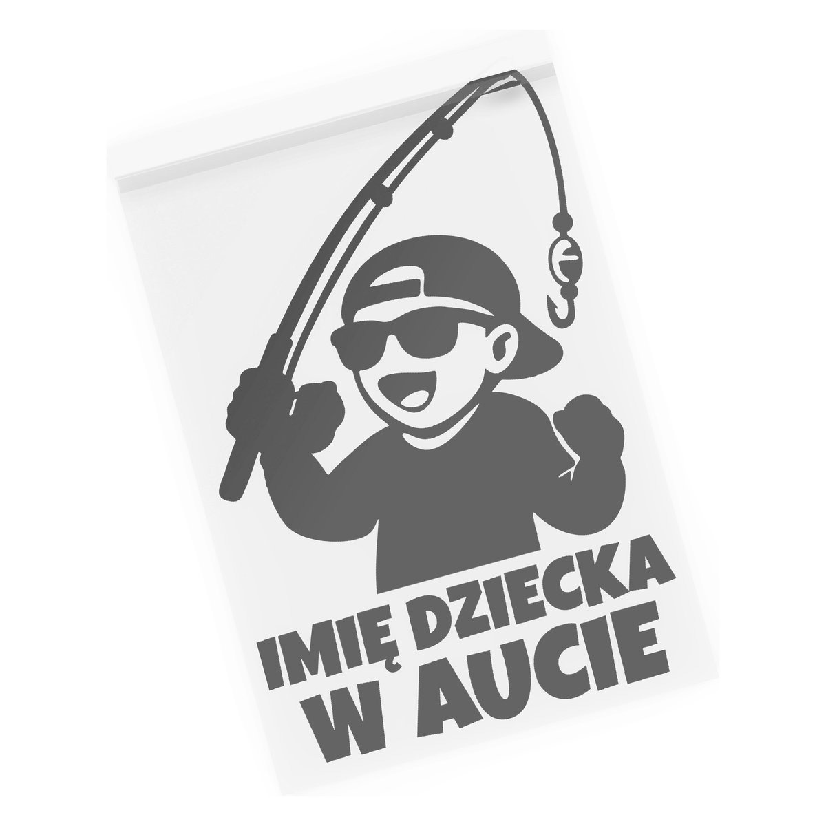Naklejka na szybę Imię dziecko w aucie personalizacja Twoje imię ...