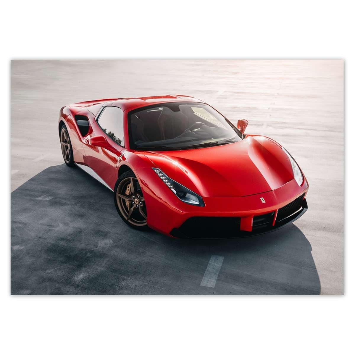 Naklejka ścienna A0 POZIOM Czerwone Ferrari - ZeSmakiem | Sklep EMPIK.COM