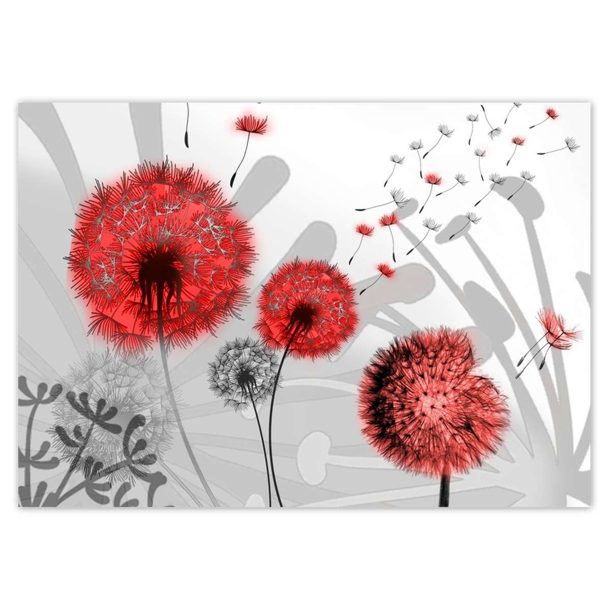 Naklejka ścienna A2 POZIOM Czerwone dmuchawce - ZeSmakiem | Sklep EMPIK.COM