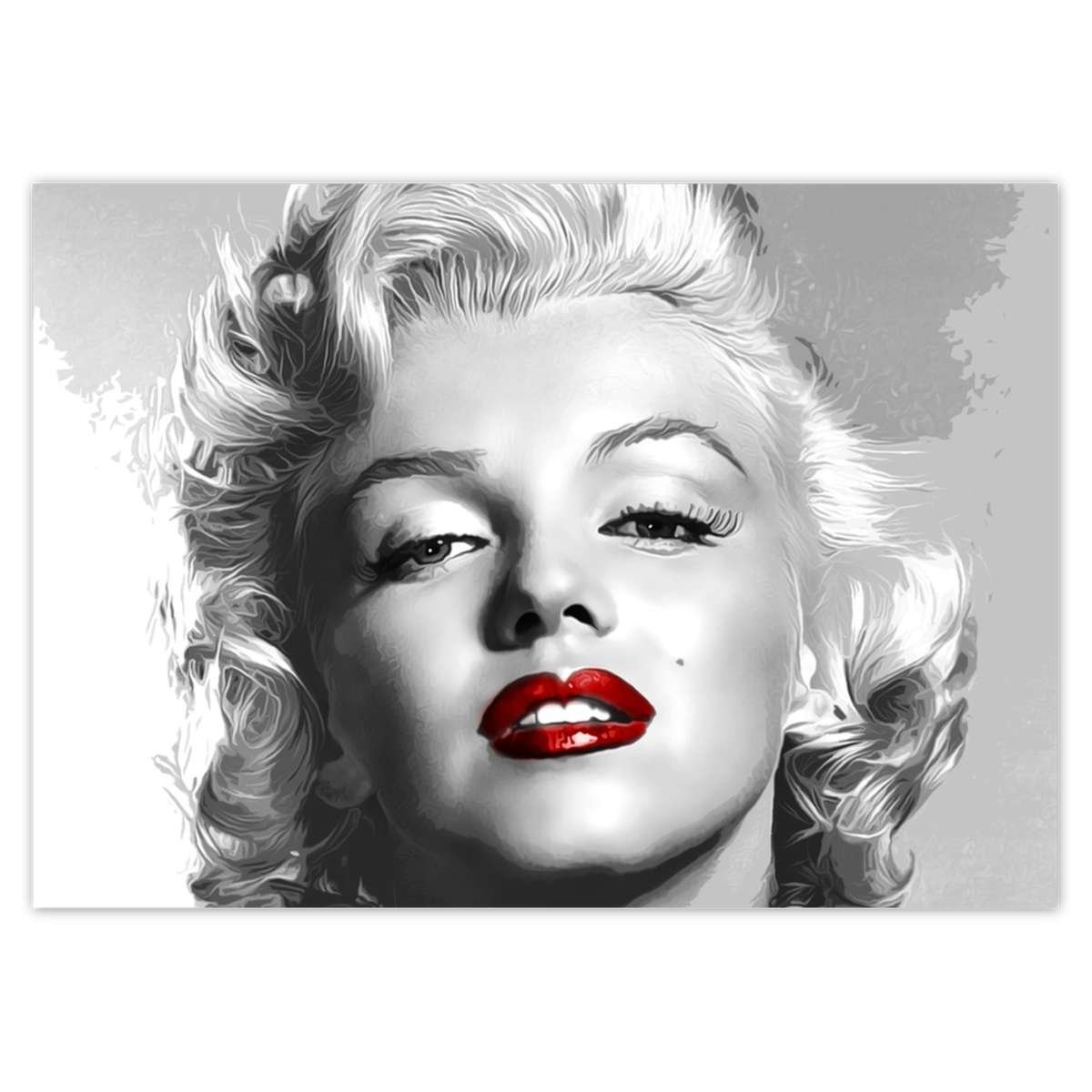 Naklejka ścienna A2 POZIOM Marilyn Monroe Czerwone usta - ZeSmakiem | Sklep EMPIK.COM