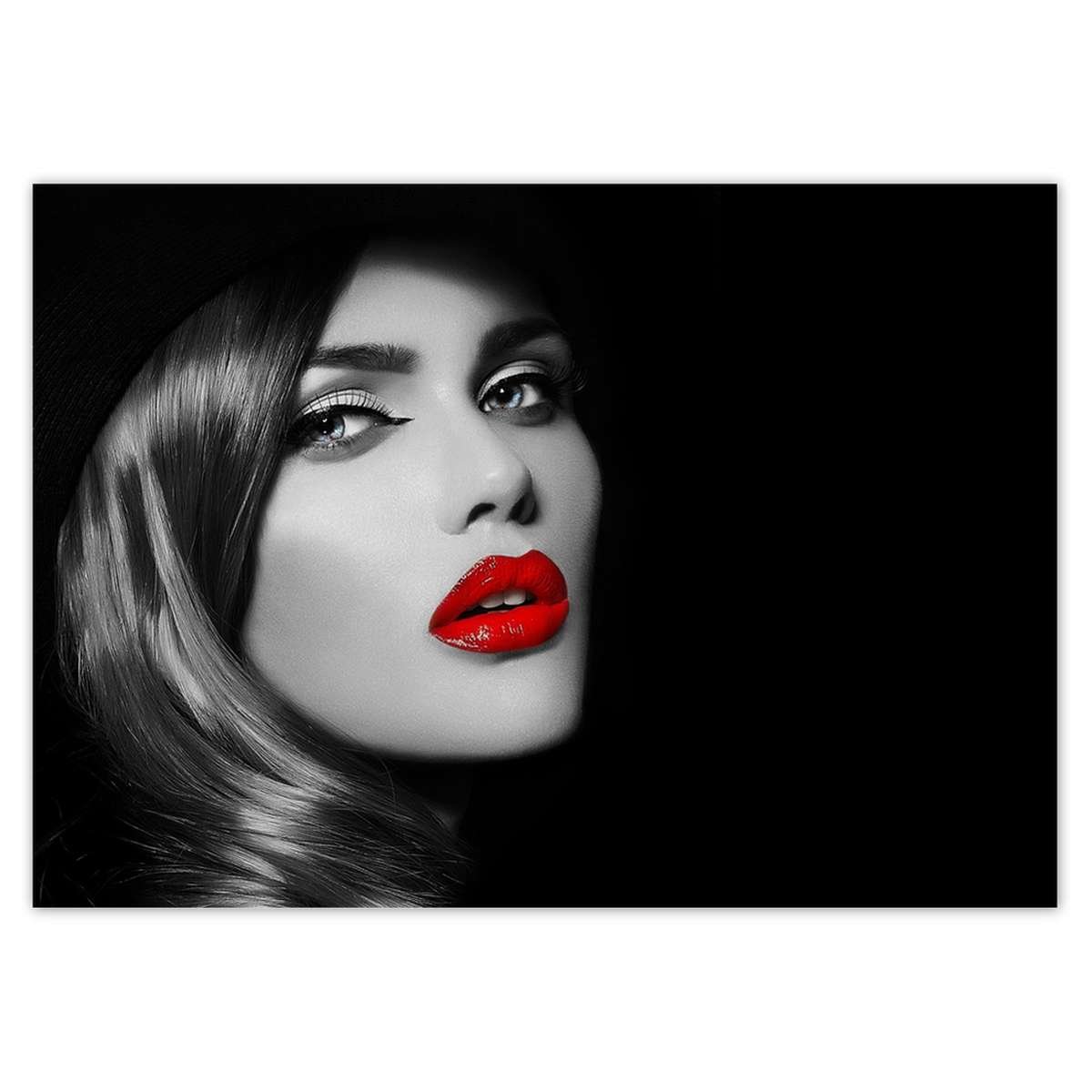 Naklejka ścienna A2 POZIOM Ponętne czerwone usta - ZeSmakiem | Sklep EMPIK.COM