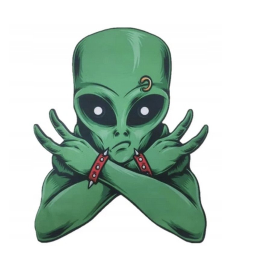 Naklejka Uv Wypukła Ozdobna DTF UV Aplikacja Alien Kosmita - Atram ...