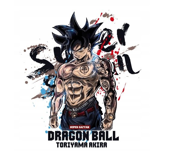 Naklejka Uv Wypukła Ozdobna DTF UV Aplikacja Dragon Ball Toriyama ...