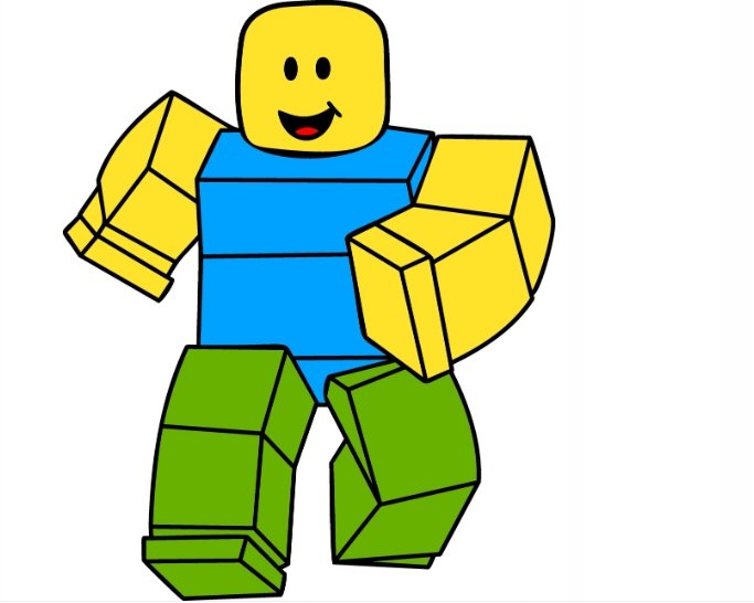 Naklejka Uv Wypukła Ozdobna DTF UV Aplikacja Roblox Noob Lego Ludzik ...