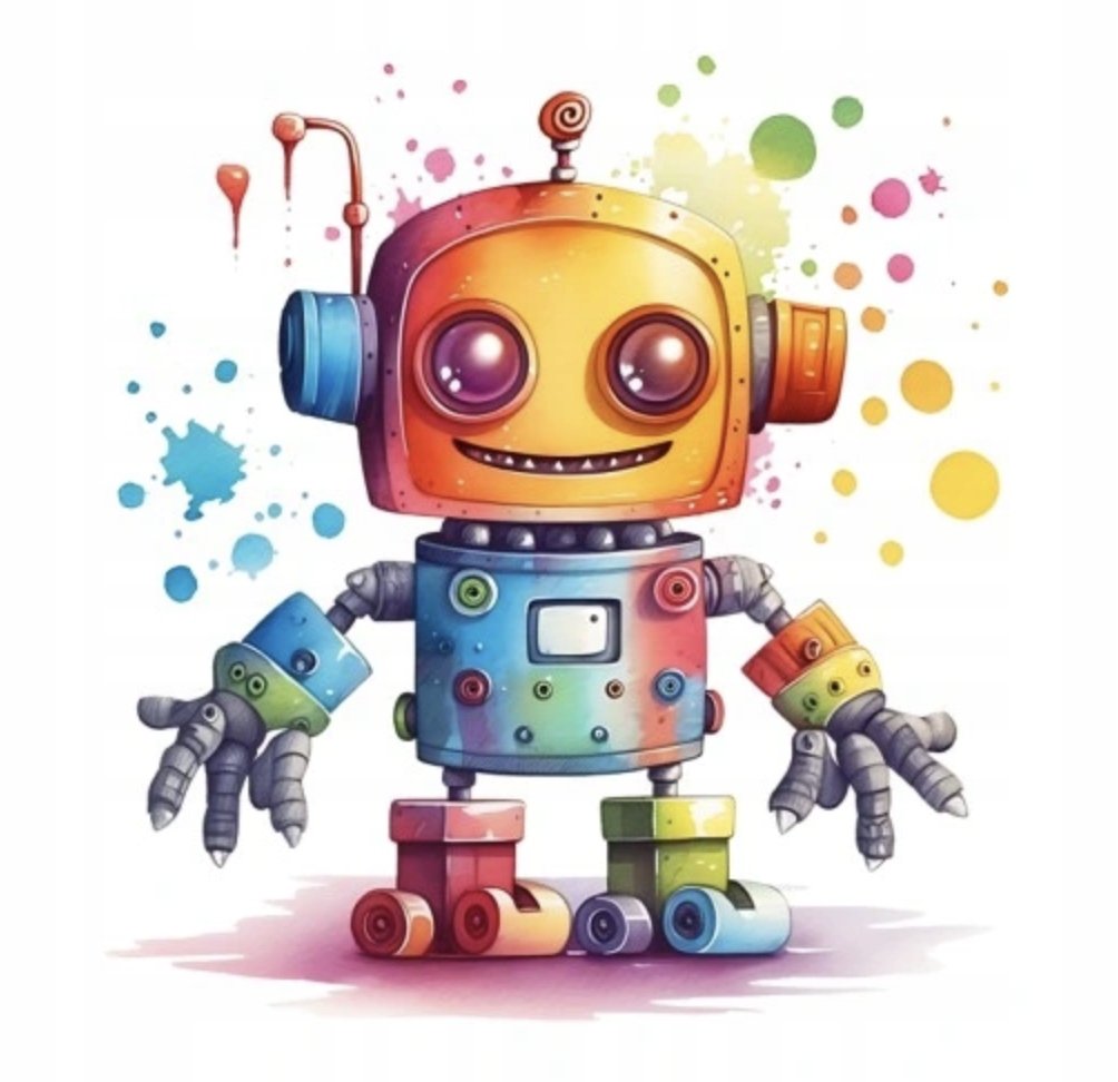 Naklejka Uv Wypukła Ozdobna DTF UV Aplikacja Robot Bajka - Atram ...