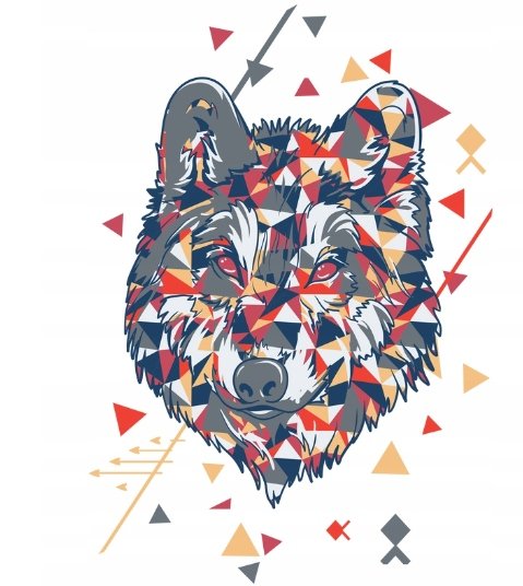 Naklejka Uv Wypukła Ozdobna DTF UV Aplikacja Wilk Wolf Art - Atram | Sklep EMPIK.COM