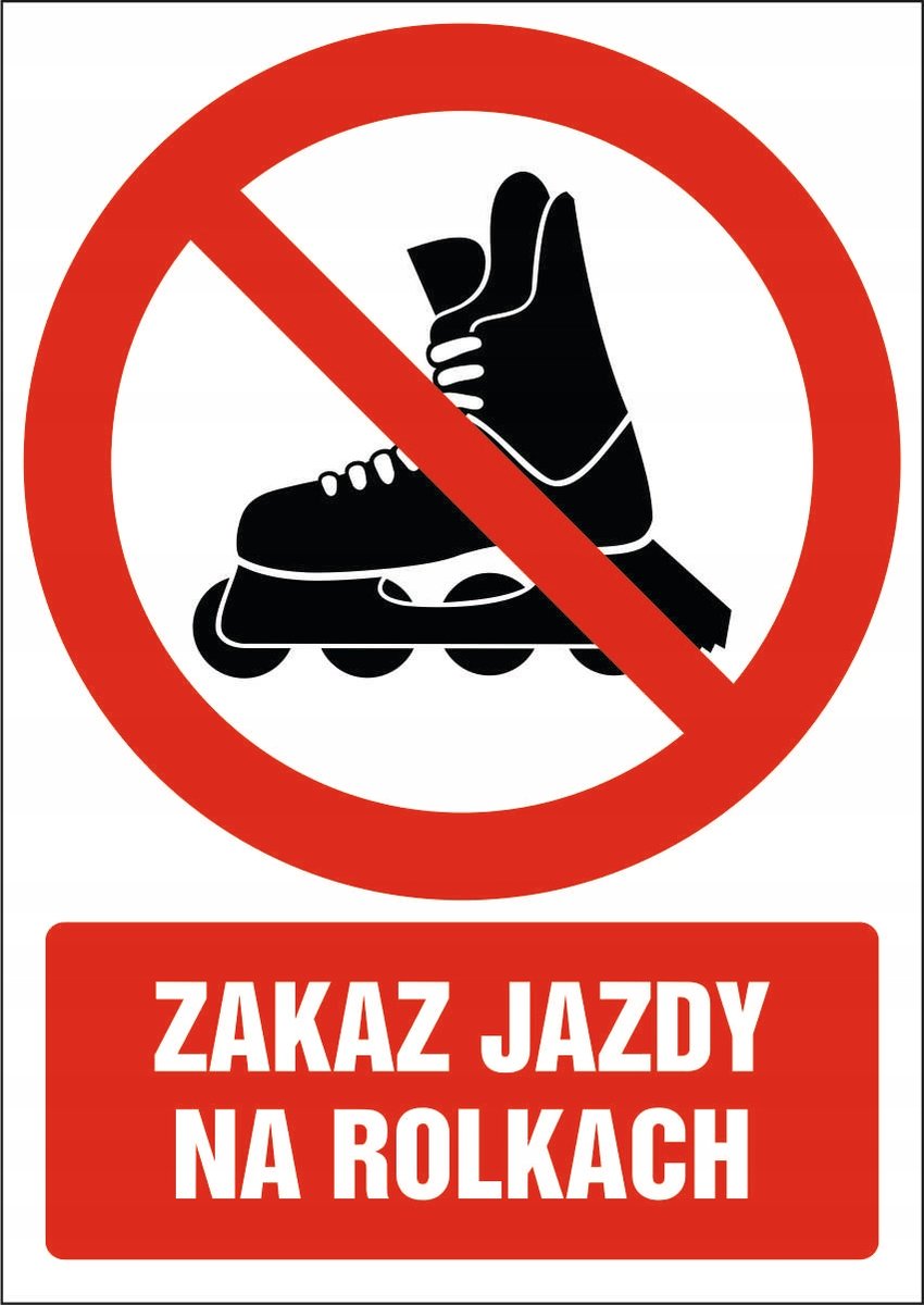 Naklejka Zakaz jazdy na rolkach 21x30cm - Inna marka | Sklep EMPIK.COM