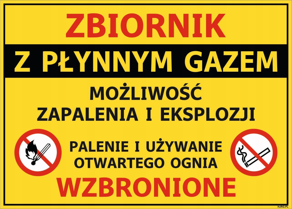 Naklejka ZBIORNIK Z PŁYNNYM GAZEM 25x35 CM - Inna marka | Sklep EMPIK.COM
