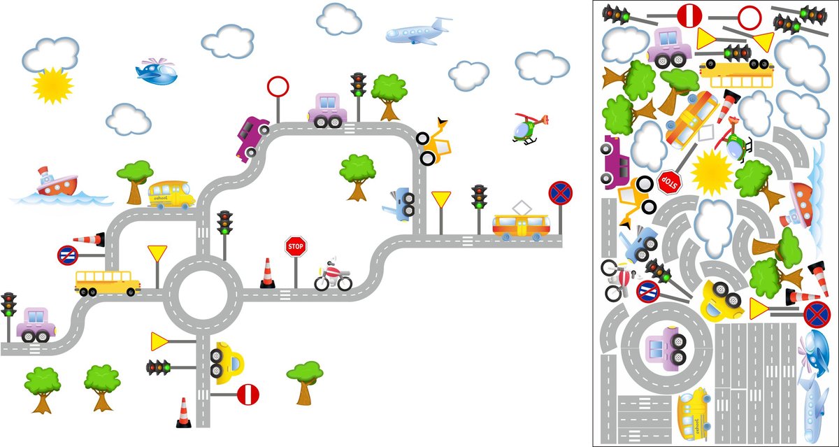 Naklejki Auta Dla Dzieci Autka Droga Samochody Hit - NaklejkiOzdobne ...