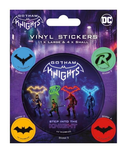 Naklejki DC Gotham Knights Emblems Zestaw 5 naklejek dla dzieci na ...