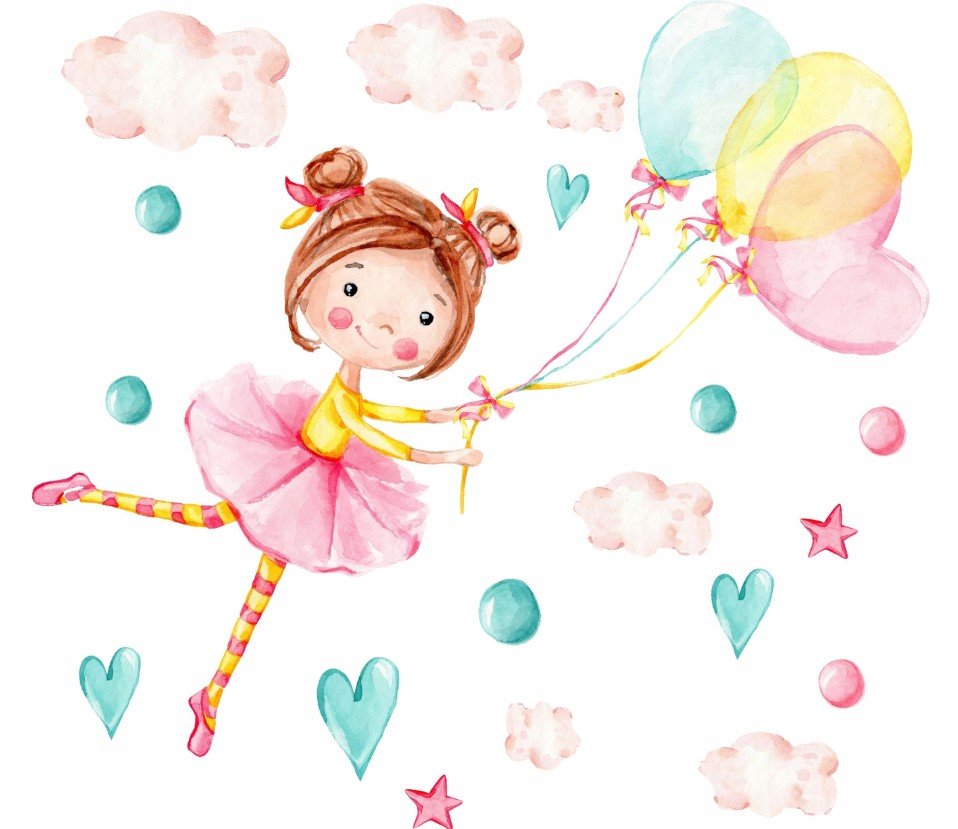 Naklejki dla dzieci Baloniki Balony Kolorowe obrazki dziecięce 60x120 ...