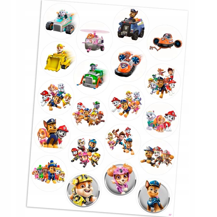 Naklejki dla dzieci PSI PATROL 20 szt 5 cm N07 - Olechka Creation | Sklep EMPIK.COM