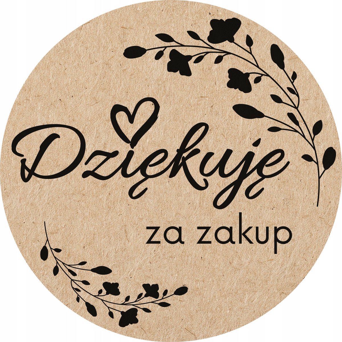 Naklejki DZIĘKUJĘ ZA ZAKUP na przesyłki EKO Kraft 240szt - Reklamowo ...