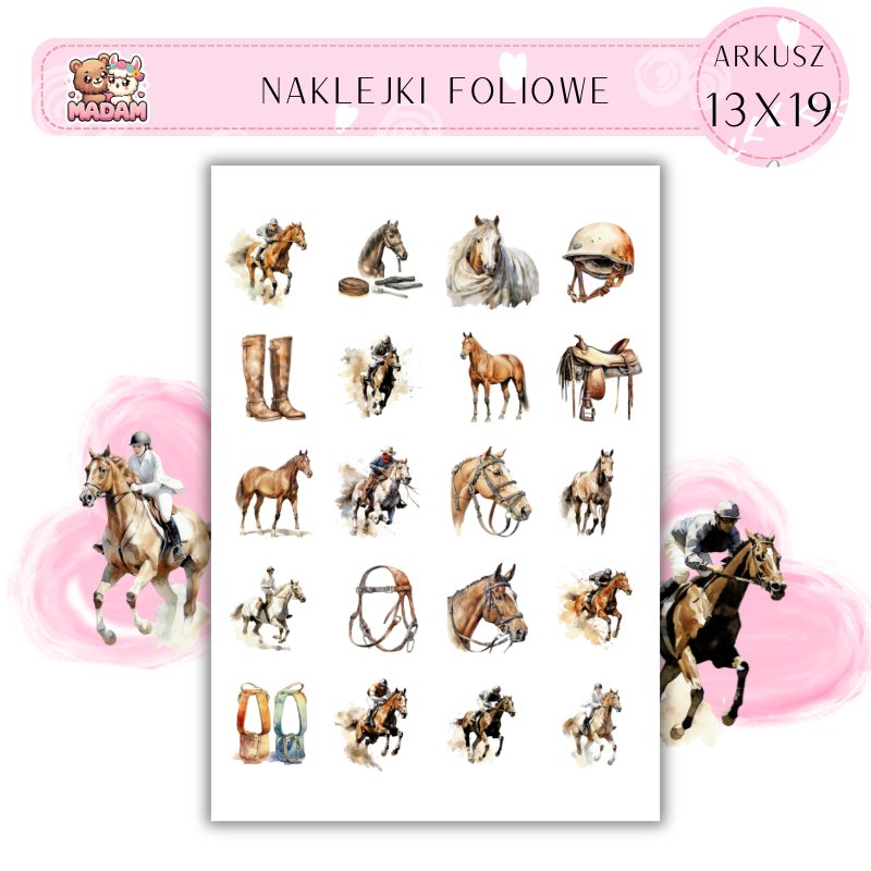 Naklejki Foliowe Jazda Konna 13x19, Madam - Inna marka | Sklep EMPIK.COM
