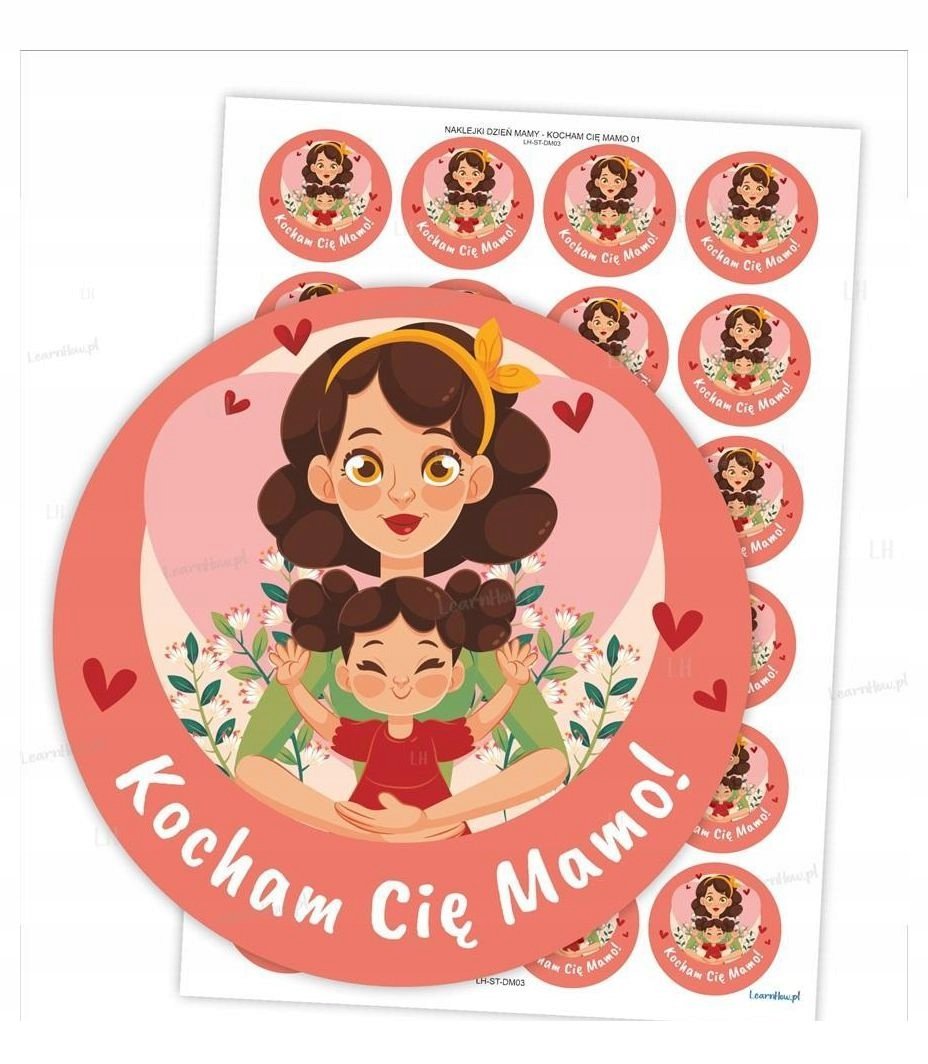 Naklejki Kocham Cię Mamo! - LearnHow | Sklep EMPIK.COM