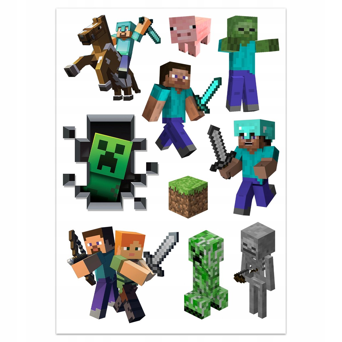 Naklejki Minecraft Dekoracje Postacie A4 Z2 - Propaganda | Sklep EMPIK.COM