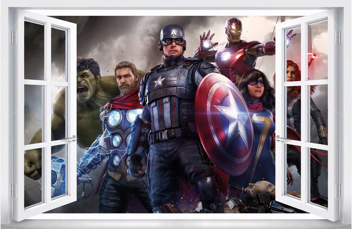 Naklejki na ścianę Avengers Hulk Iron Man Naklejka XXL 115x75 cm #32 ...