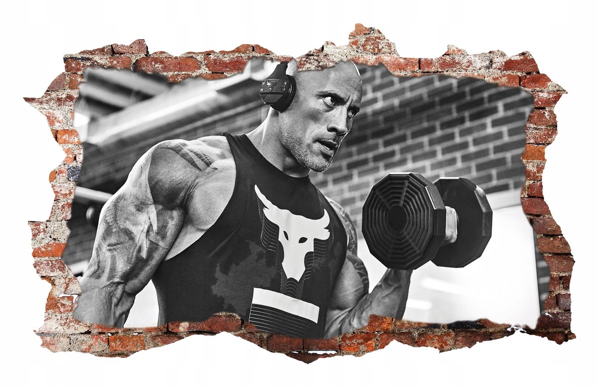 Naklejki na ścianę Dwayne johnson The Rock 70x46 - Atram | Sklep EMPIK.COM