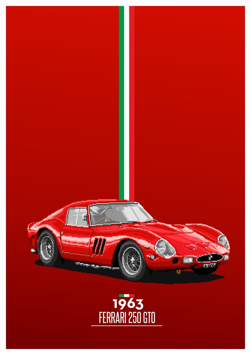 Naklejki na ścianę Ferrari 250 GTO 91,5x61 cm - Atram | Sklep EMPIK.COM