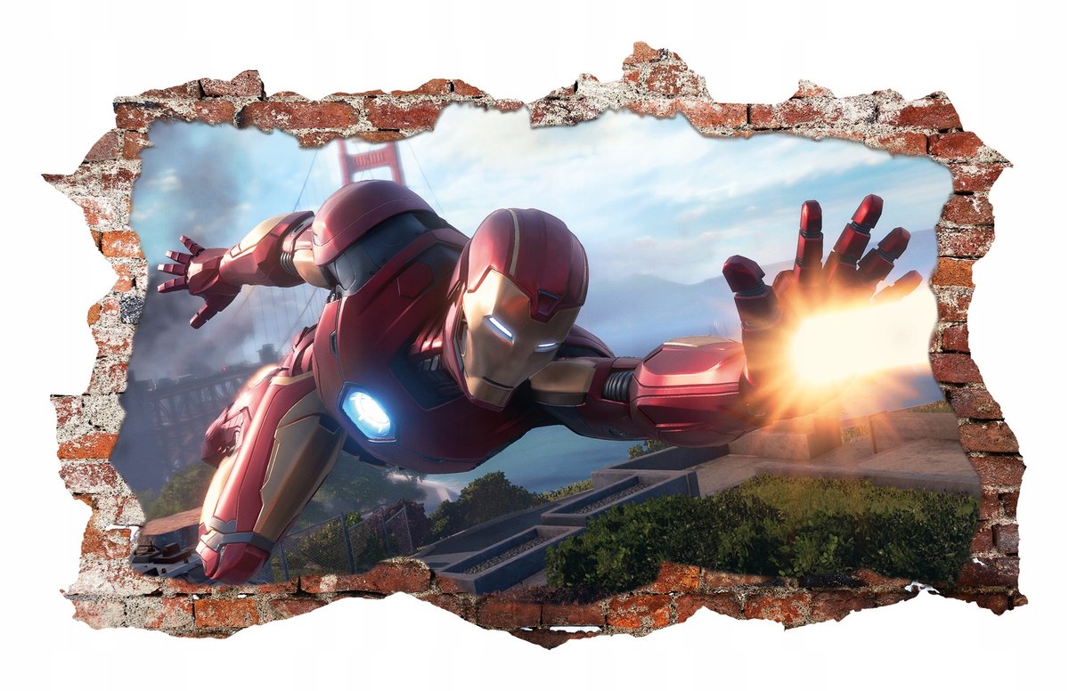 Naklejki na ścianę Iron Man Avengers Naklejka XXL 115x75 cm #15 - Atram ...