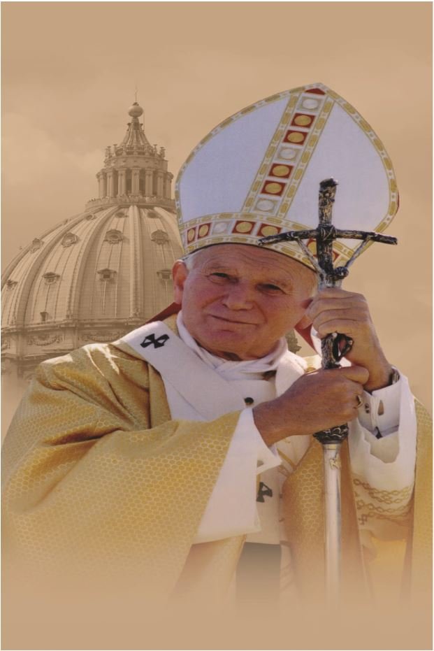 Naklejki na ścianę Jan Paweł Drugi II 2 90x60 cm Papież POPE - Atram ...