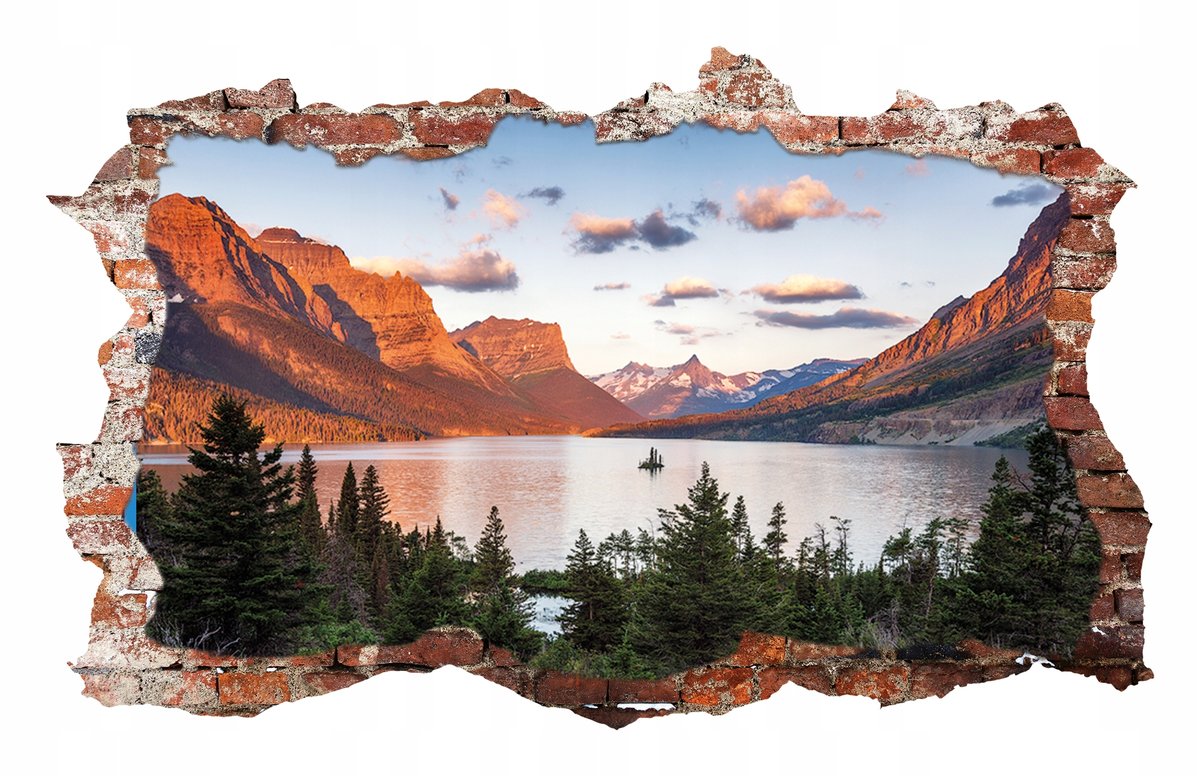 NAKLEJKI NA ŚCIANĘ Jezioro Las Widok 115x75 cm - Atram | Sklep EMPIK.COM