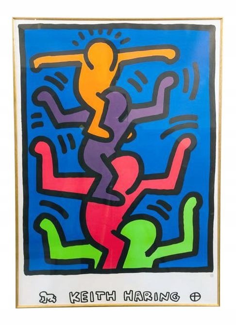 Naklejki na ścianę Keith Haring Abstrakcjonizm Art Sztuka 91,5x61 cm #5 ...