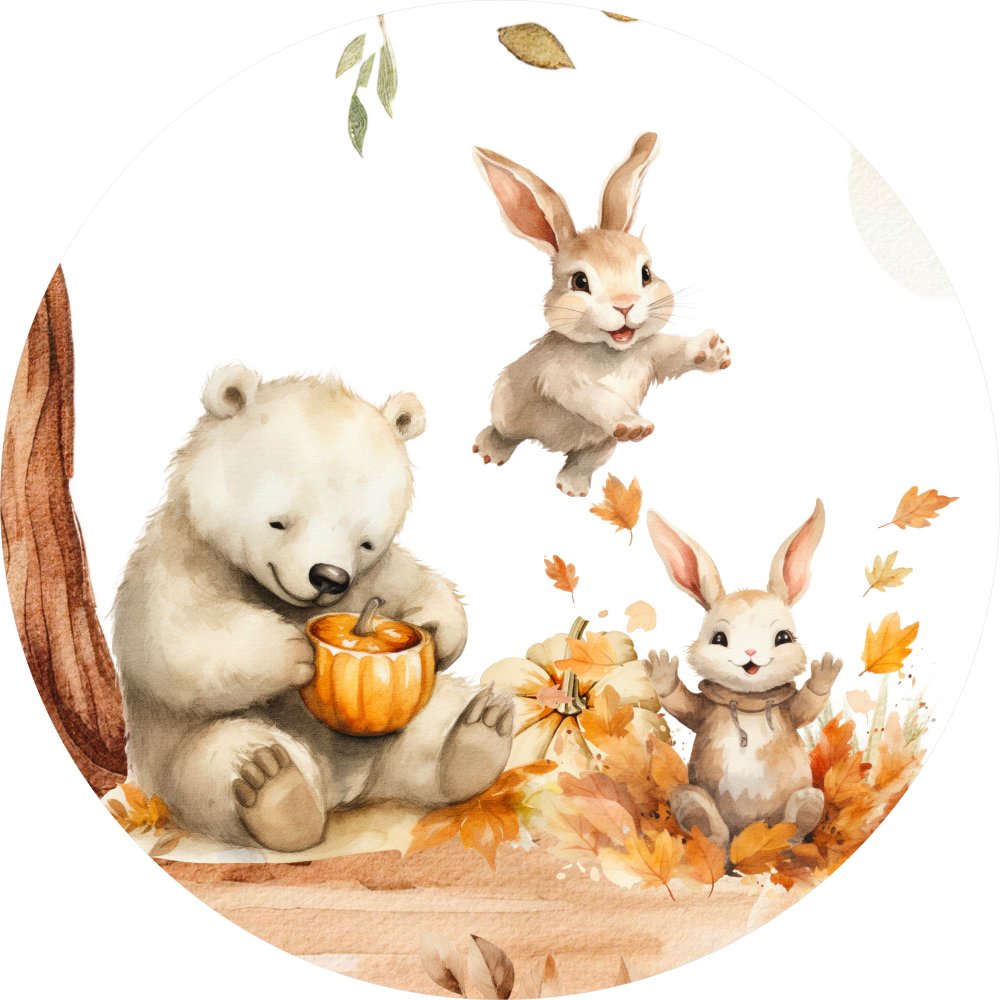 Naklejki Na Ścianę Leśne Zwierzęta Zające Niedźwiedź Mn085 - Deco-Wall | Sklep EMPIK.COM