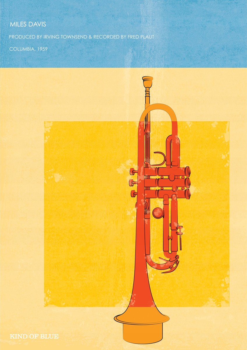 Naklejki na ścianę Miles Davis 1959 ART 91,5x61 cm #4 - Atram | Sklep ...